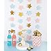 Amazon.com: Pink Blue Gold Star Garland Glitter Paper Streamers Twinkle ...