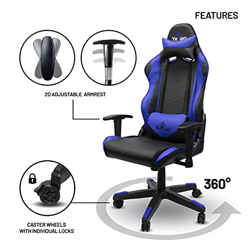 Snapklik.com : Ergonomic PC Gaming Chair Reclining Rolling Bucket Seat ...