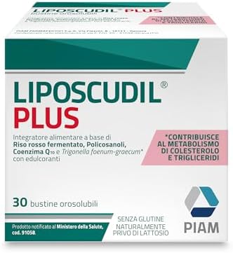 Liposcudil Plus - Integratore Alimentare per Colesterolo e Trigliceridi ...