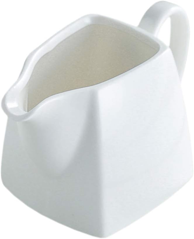 Amazon.com: Sizikato White Porcelain Pitcher with Handle, 8 Oz Creamer ...
