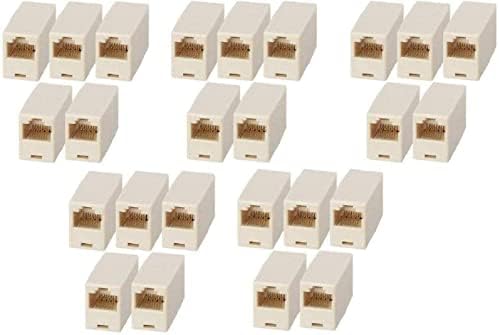 MVTECH Pack -25 RJ45 Coupler Cat7, Cat6 Cat5e RJ45 8P8C LAN Extension ...