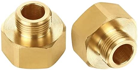 Water Line Adapter, 1/2" Female to 3/8" Compression Male Brass Pipe ...