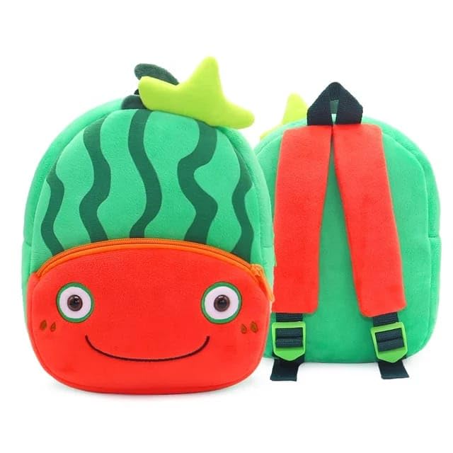Buy DZert Watermelon Kids School Bag Soft Plush Cartoon Velvet Animal ...