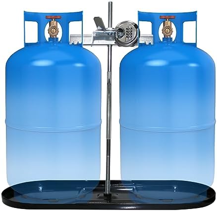 Amazon.com: RVPNR RV Dual Propane Tank Mounting Rack with Locking ...