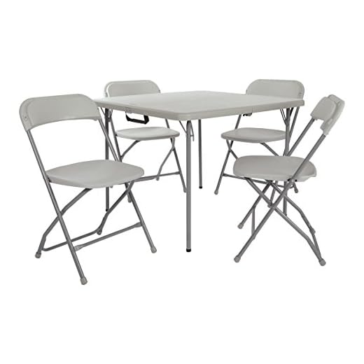 Office Star 접이식 테이블 & 체어 5피스 세트 38% 할인 후 86.89불 - MODUBA