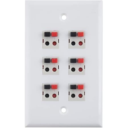 Amazon.com: TENINYU 6 Port Speaker Jack Speaker Module Keystone Single ...