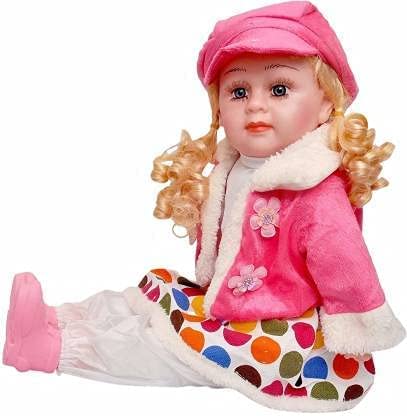 LEELA'S Soft Girl Singing Songs Baby Doll Toy, Medium Soft Push Stuffed ...