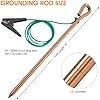 Portable Grounding Rod with 4ft 12AWG UL Listed Grounding Wire with ...