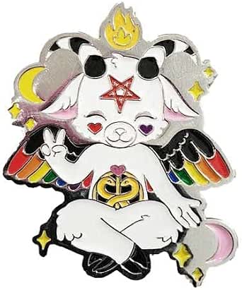 Amazon.com: Ally Pride Hidden Flag Adorable Baphomet - Soft Enamel 1.5 ...