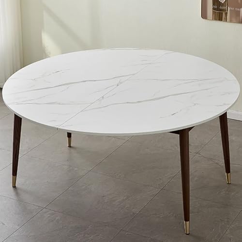 Heavy-Duty Round Folding Dining Table - 31" Solid Wood Tabletop for ...