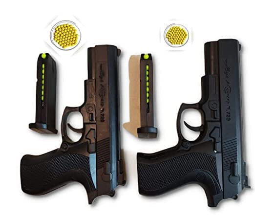 Mini Toy Gun Pistol 729 with 8 Round Barell and 6 Mm Plastic Bb Bullets ...