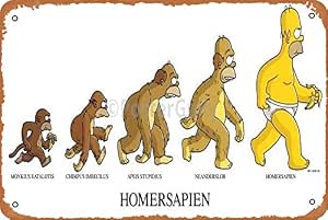 Metal Sign - The Simpsons | Homersapien humour Tin Poster 12 X 8 Inches ...