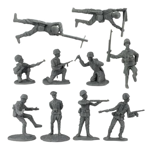 BMC WW2 D-Day Plastic Army Men - 34 American, British, German Soldier ...
