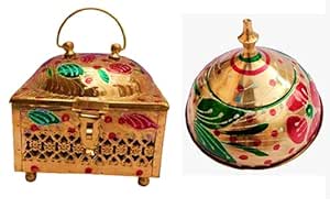 Buy Mii Art brass paan daan taj kasdan,trinket box,pan masala box ...