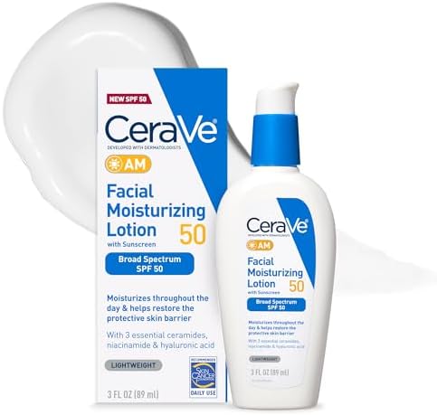 Amazon.com: CeraVe AM Facial Moisturizing Lotion SPF 50, Face ...