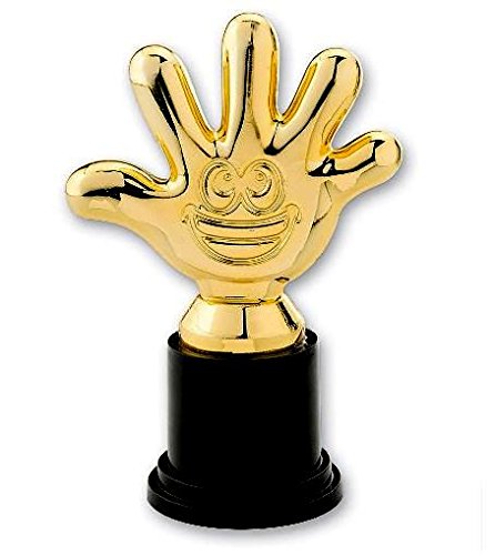 Buy Plastic Gold Trophies, O Trophy, Thumbs Up Trophy, High Five Trophy ...