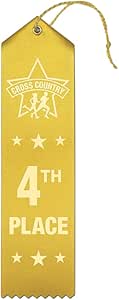 Amazon.com: RibbonsNow Cross Country 4th Place Ribbons – 25 Yellow ...