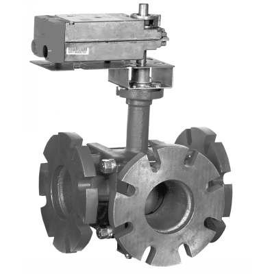 Honeywell Three-Way Flanged Ball Valves with Spring Return Actuators 3 ...