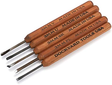 Amazon.com: Dockyard 3.0mm Carving Tool Set, 5 pc : Arts, Crafts & Sewing