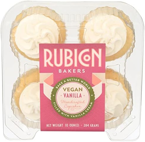 Amazon.com: RUBICON BAKERY Vanilla Cupcakes 4ct, 10 OZ : Grocery ...