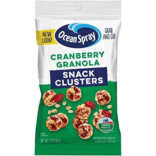 Amazon.com: Ocean Spray Craisins Cranberry Granola Fruit Cluster, 2 ...