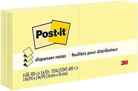 Highland Post-it Notes, 1.5" x 2" Sticky Notes, 100 Sheets/Pad, 12 Pads ...