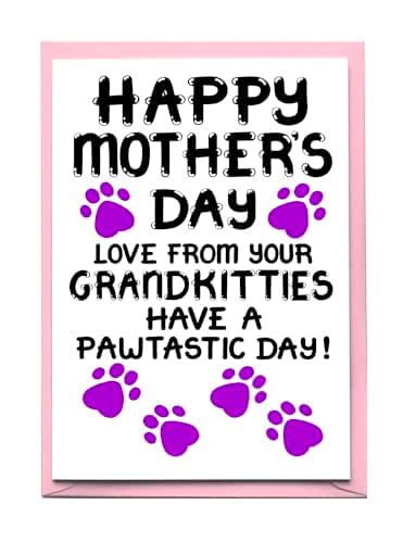 Amazon.com: Mother's Day Card From Grandkitties, Cats, Kitten, Furry ...