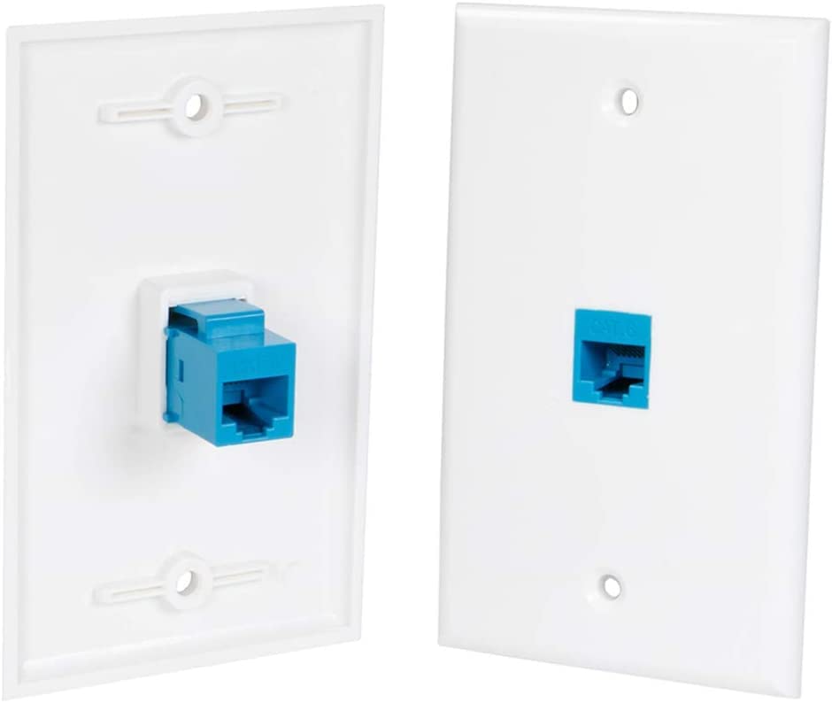 Snapklik.com : Ethernet Wall Plate Outlet 6-Pack, Cat6 Ethernet Wall ...