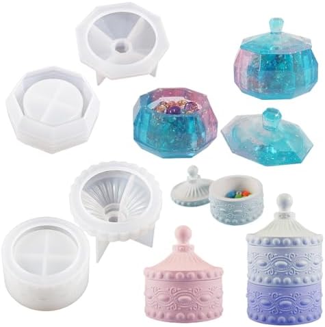 Amazon.com: Box Resin Molds,Jewelry Box Molds,Jar Silicone Mold ...