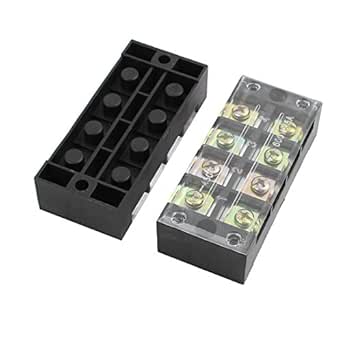 IIVVERR 2Pcs TB-4504 600 ν 45A 4P Dual Rows 4 Position Wire Terminal ...
