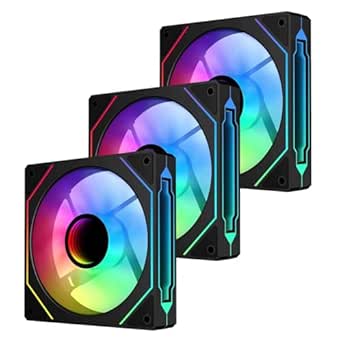 QUMOX 120mm Reverse Fan, Infinite Mirror Design Case Fans with PWM ...