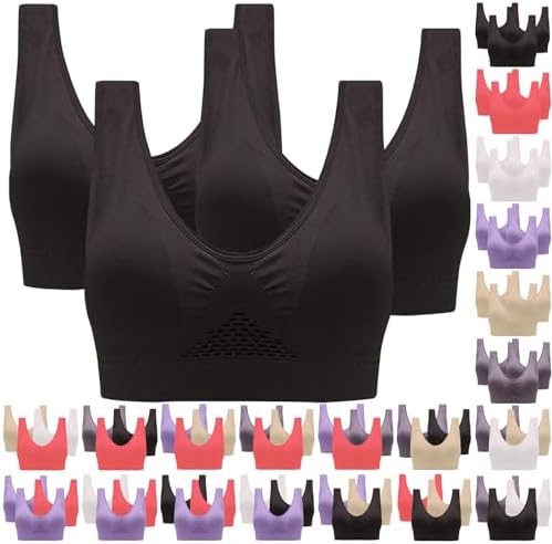 3 Pack Sport Bras for Women,Workout Bra Comfort Seamless Wireless ...