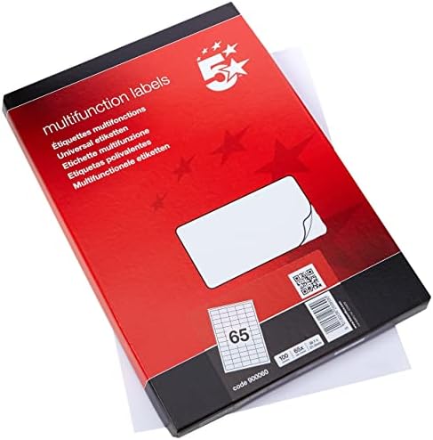 5 Star Addressing Multifunction Labels 65 per Sheet 38.1x21.2mm White ...