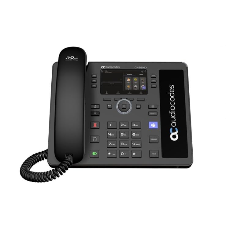 AudioCodes Teams C435HD-R IP-Phone PoE GbE black: Amazon.co.uk ...