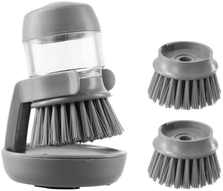 4 PCS Washing Up Brushes, Dish Brush, Liquid Added Design, Refillable ...