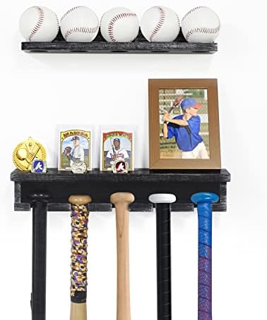 Amazon.com: Giassvio Baseball Bat Rack Holder for 5 Bats + 5 Balls ...