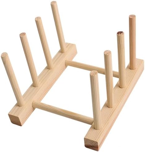 SZCXDKJ Plate Rack Holder for Kitchen Cupboards Bamboo Wooden Chopping ...