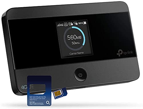 TP-Link M7350 4G Cat4 LTE Mobile WiFi with O2 Data SIM Card Bundle ...