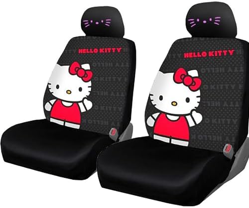 Amazon.com: Yupbizauto Hello Kitty Cord Car Seat Cover Set – Pink ...