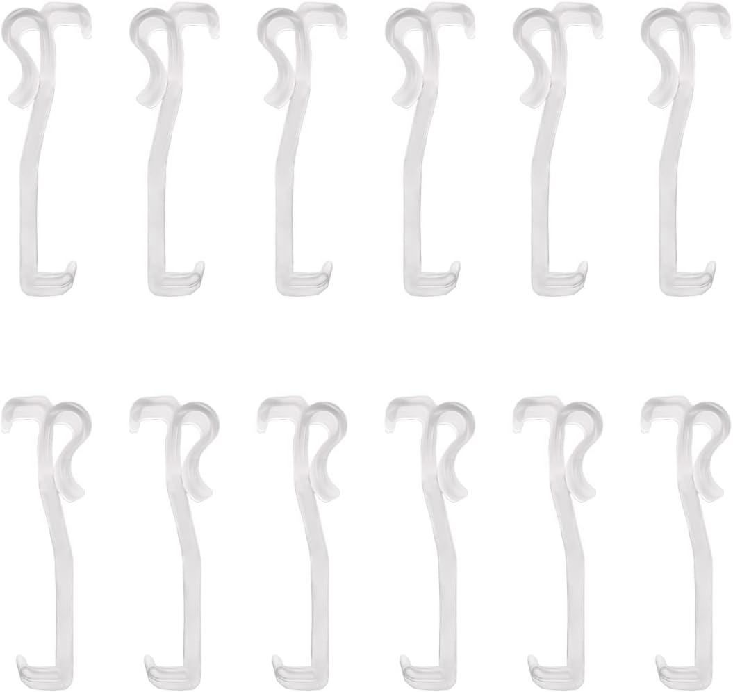 Amazon.com: 3 Inch Valance Clips Window Blind Clips Clear Plastic ...