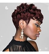 Amazon.com : DOcute Short Grey Pixie Cut Wigs for Black Women for Black Women Pixie Cut Short ...