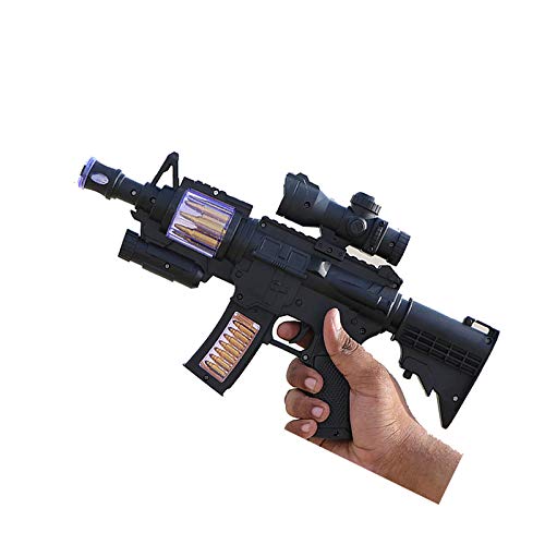 Striking Sub Machine Gun Toy Rifle - Toy Gun Features Flashing Light ...