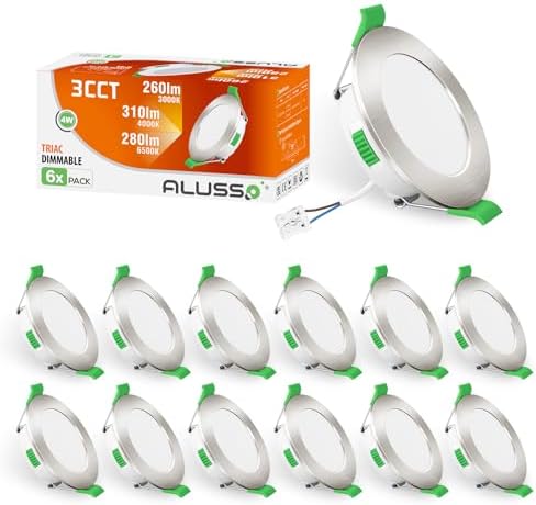 ALUSSO LED Downlight Recessed Ceiling Light,4W Ultra Slim Dimmable LED ...