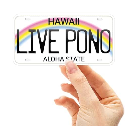 Amazon.com: Hawaii Bumper Stickers for Car with 8 Hawaiian Cities ...