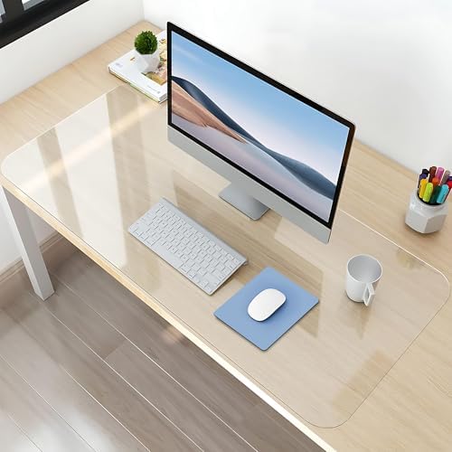 Nicoman Clear Desk Mat, Non-Slip PVC Clear Desk Protector Mat with ...