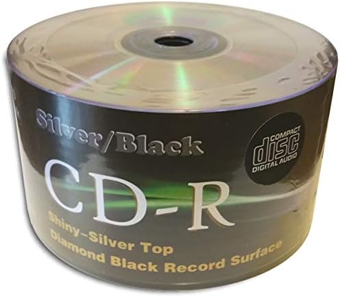 Amazon.com: Digital-Audio Shiny-Silver/Black 80-Min CD-R's (Shiny ...