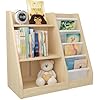Amazon.com: White 3 Tier Kids Bookshelf Toddler Book Rack for Book Toy ...