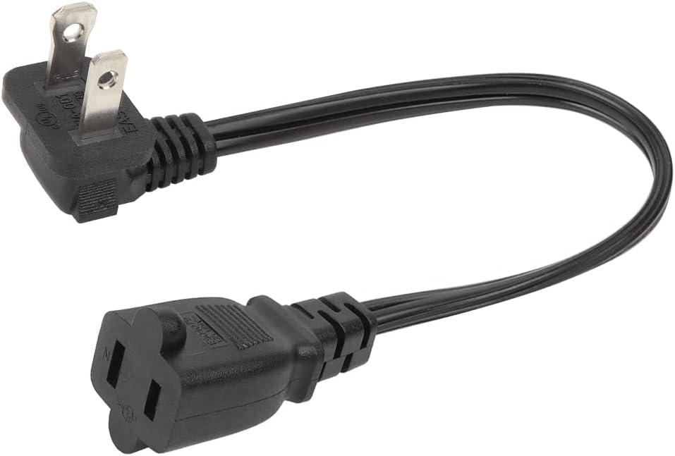Amazon.com: 1FT(0.3M) Polarized US 2-Prong Male-Female Extension Power ...