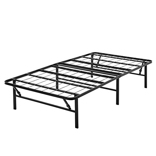 Amazon.com: 14 High Profile Foldable Steel Twin Platform Bed Frame ...