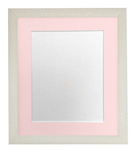 FRAMES BY POST Glitz Cream Picture Photo Frame with Pink Mount A3 Image ...